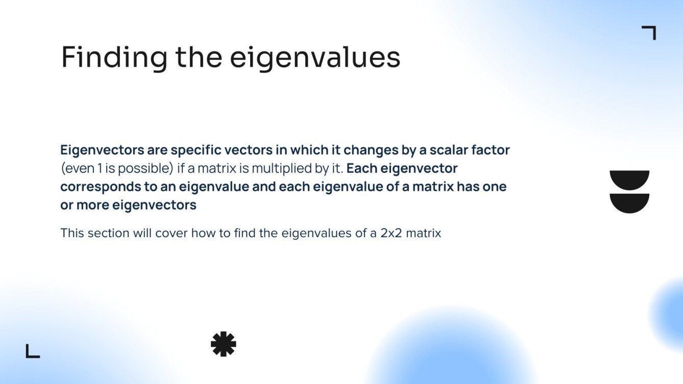 How to Find the Eigenvalues of a Matrix | Google Slides