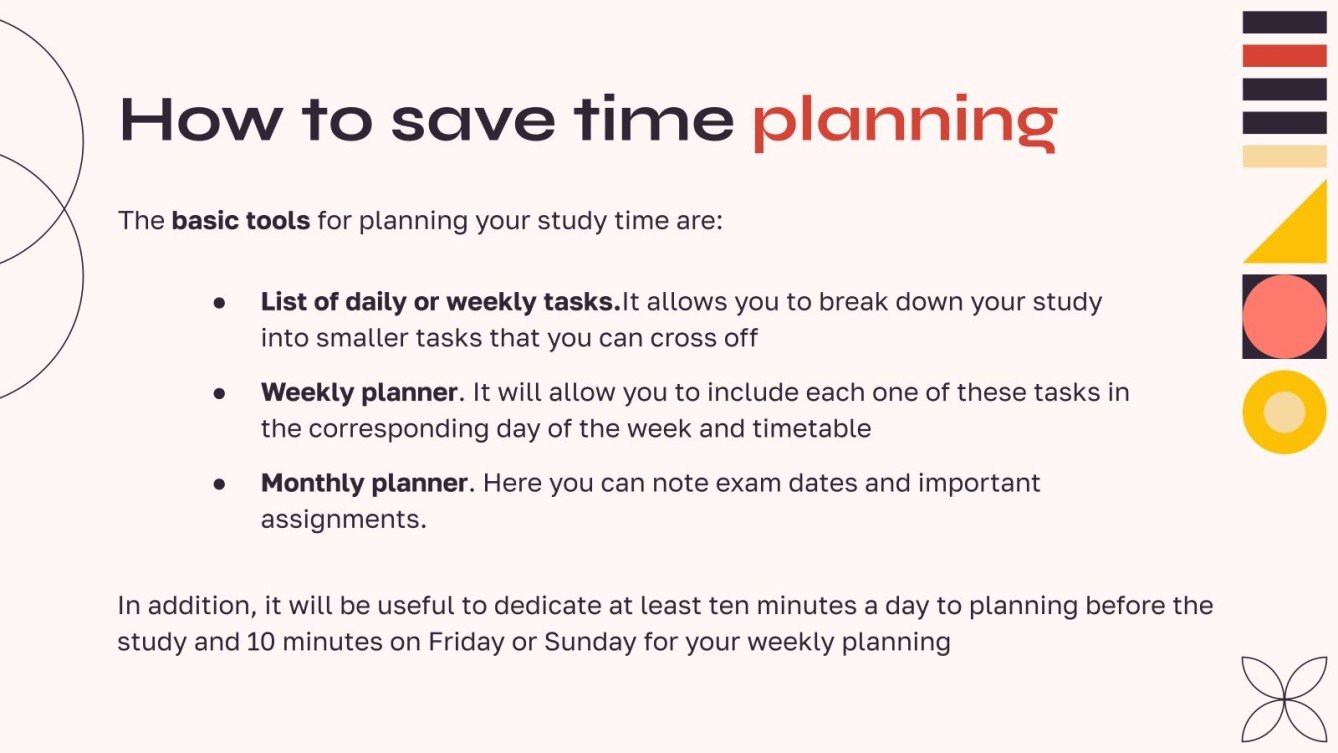 Study Planning | Google Slides & PPT