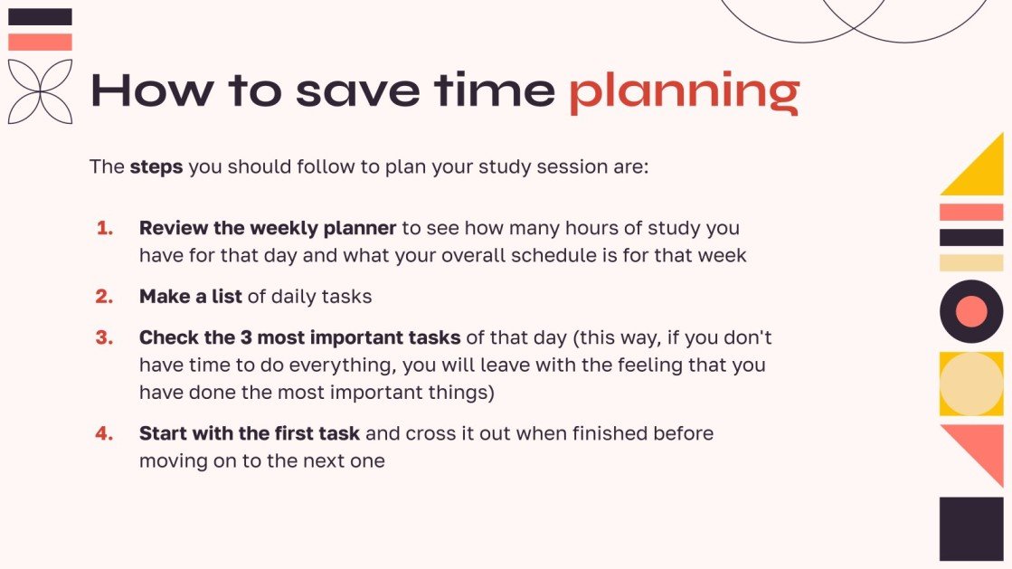 Study Planning | Google Slides & PPT