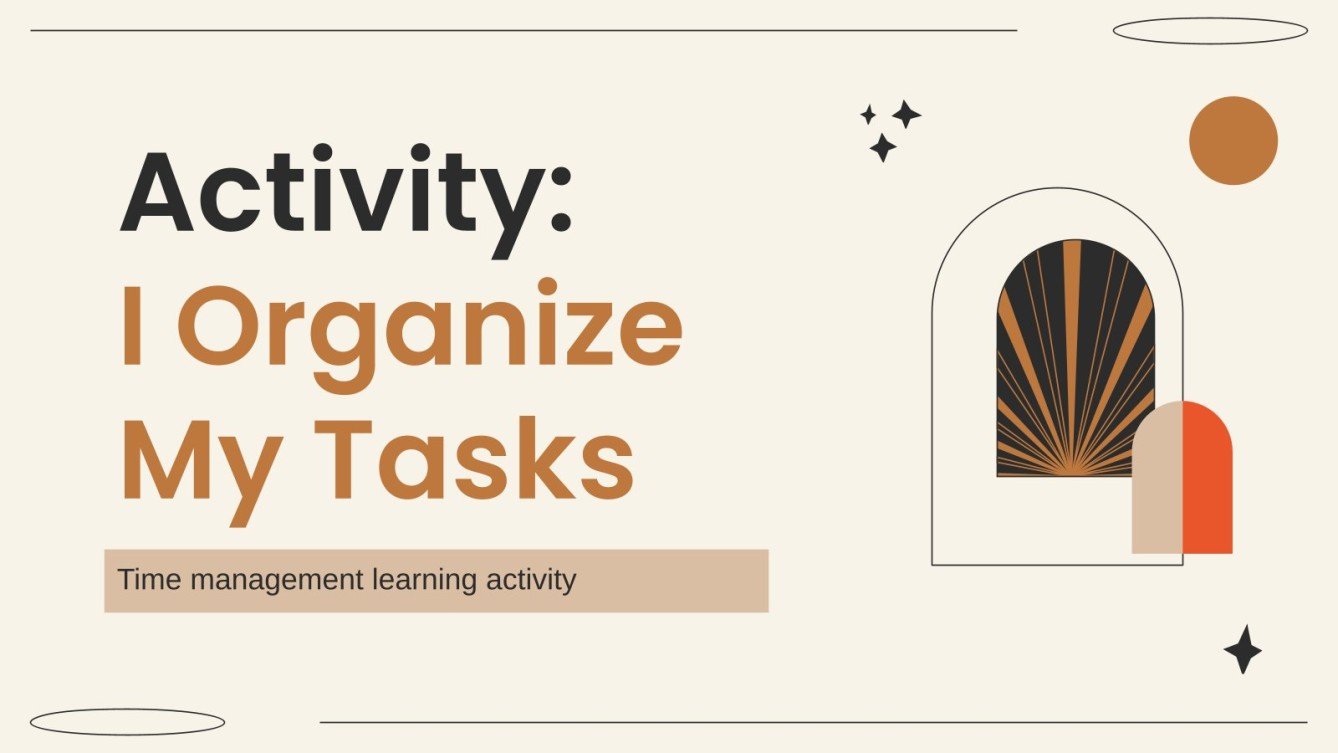 Activity "I organize my tasks" | Google Slides & PowerPoint