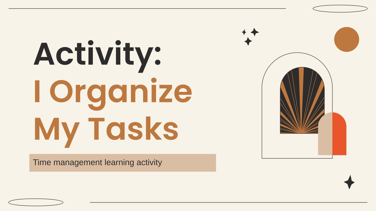 Activity "I organize my tasks" | Google Slides & PowerPoint