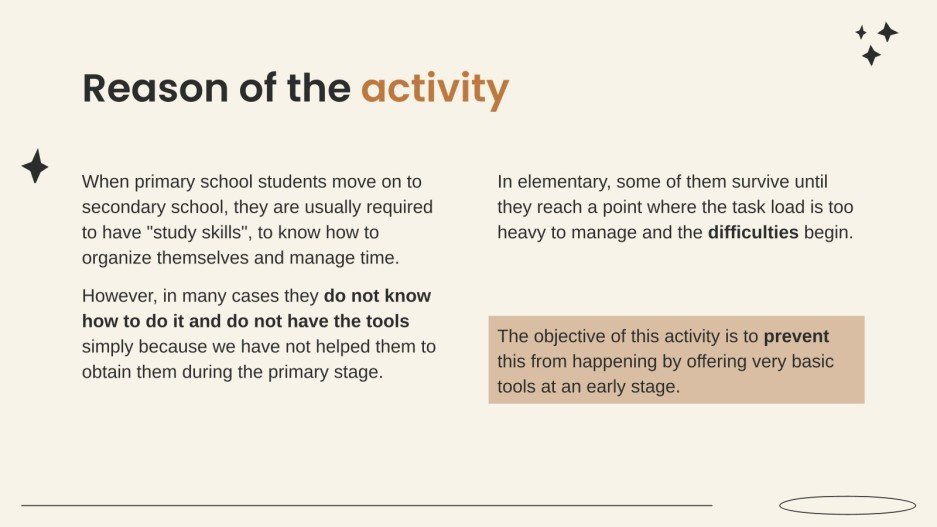 Activity "I organize my tasks" | Google Slides & PowerPoint