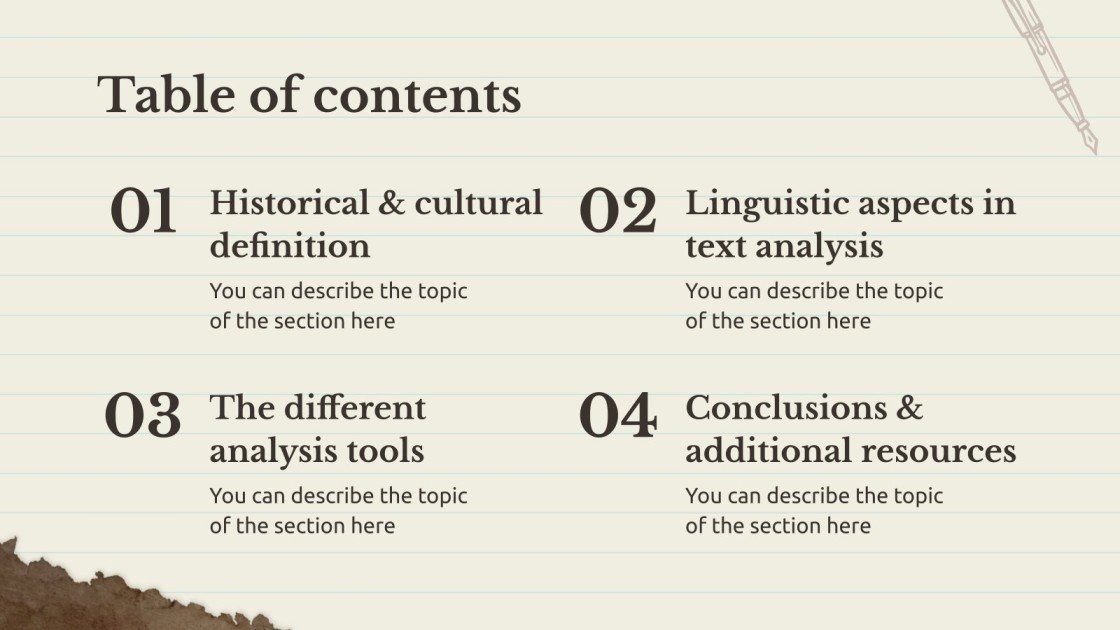 Analysis of Historical and Cultural Texts - Language Arts
