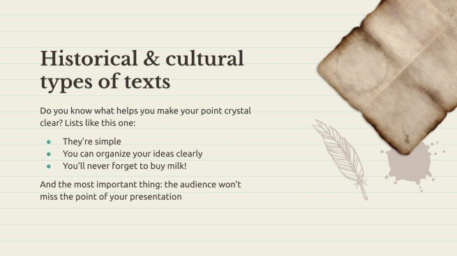 Analysis of Historical and Cultural Texts - Language Arts