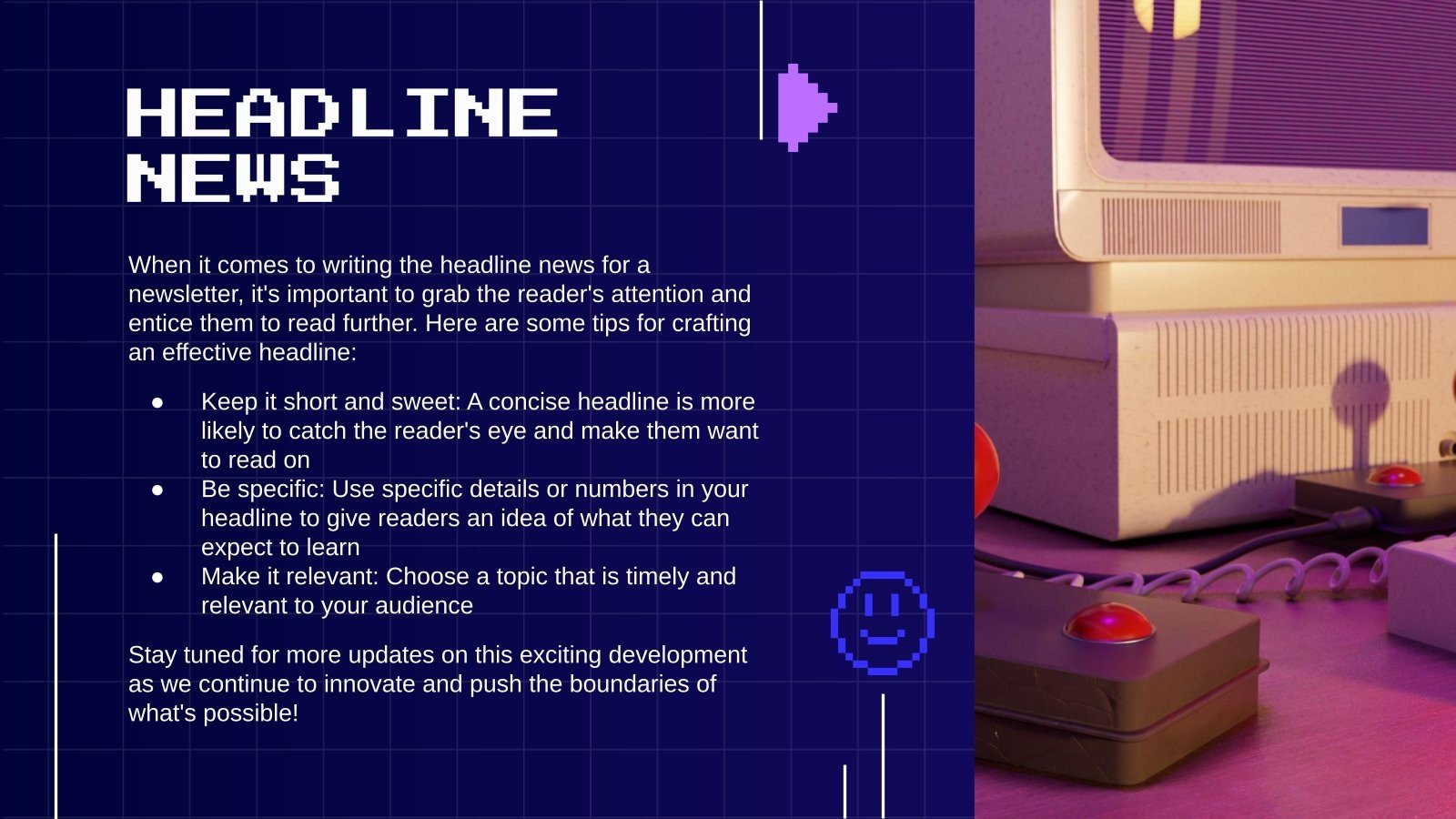 Arcade Effect Newsletter | Google Slides & PPT