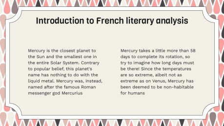 French Literary Analysis - Master of Arts in French