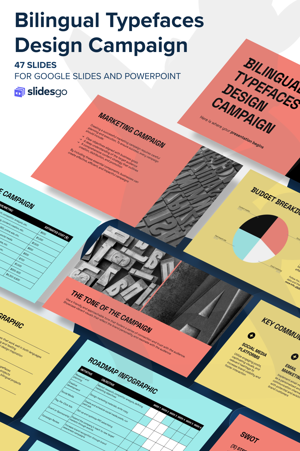 Bilingual Typefaces Design Campaign | Google Slides & PPT