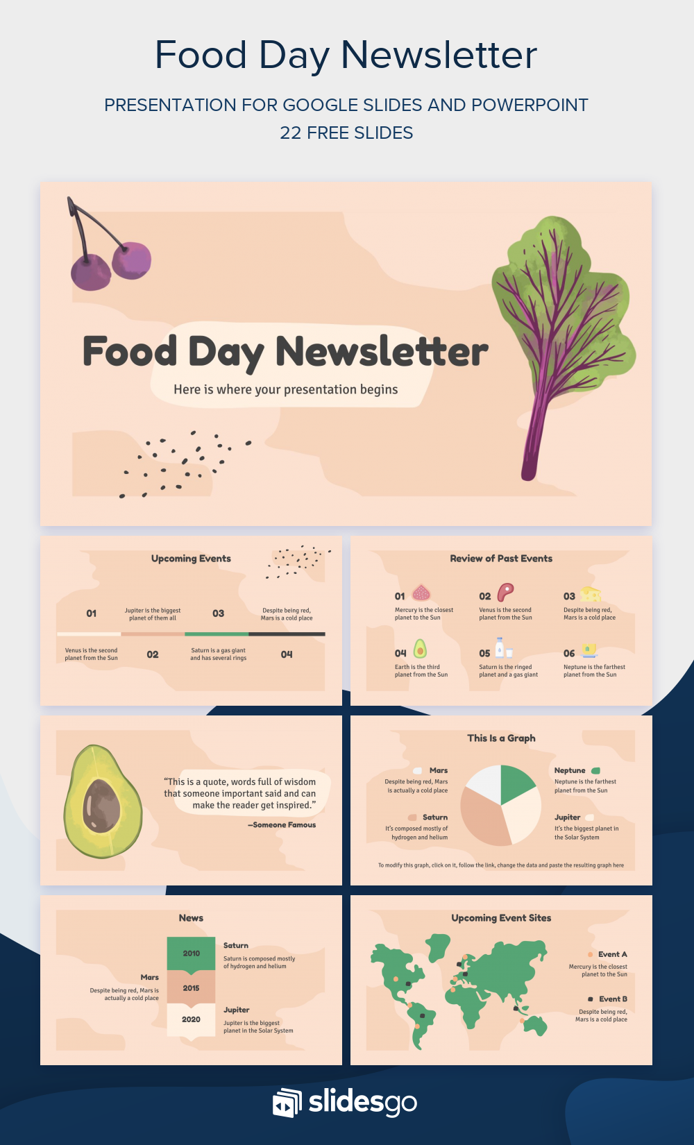 Food Day Newsletter | Google Slides theme & PowerPoint template