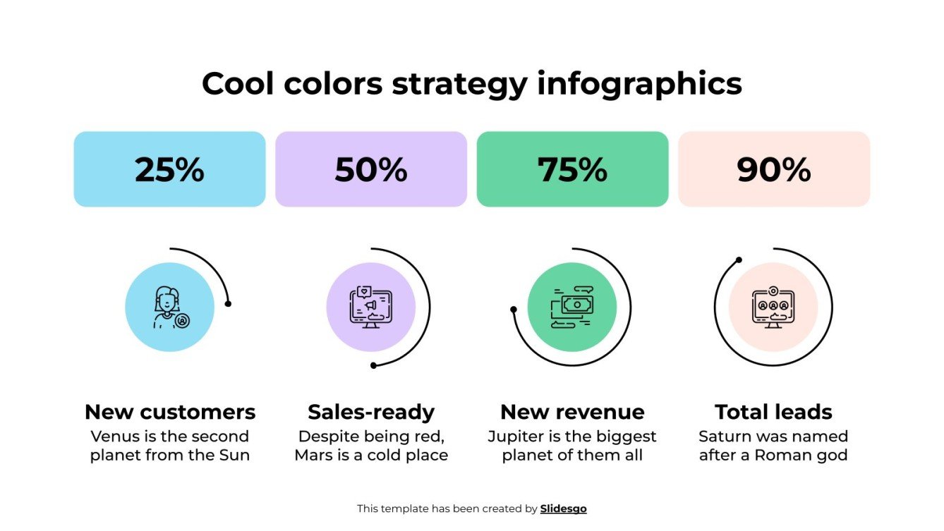 Cool Colors Strategy Infographics | Google Slides & PPT