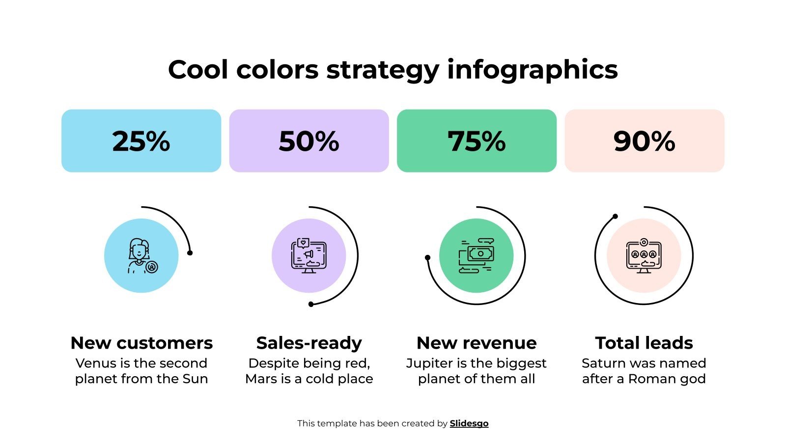 Cool Colors Strategy Infographics | Google Slides & PPT