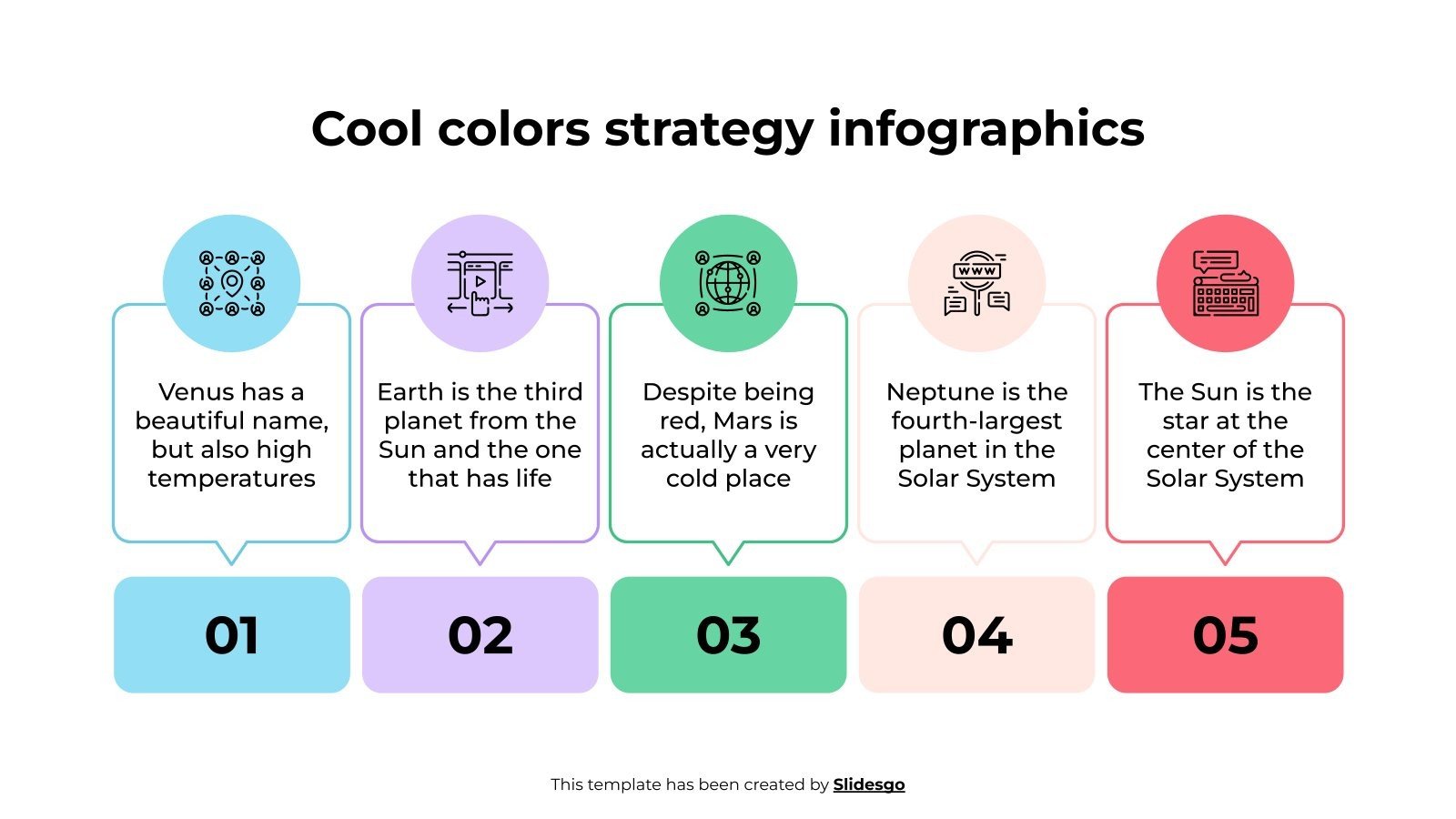 Cool Colors Strategy Infographics | Google Slides & PPT