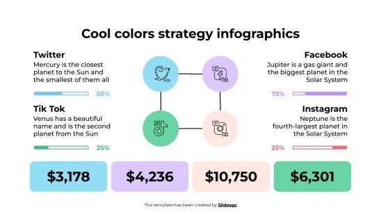 Cool Colors Strategy Infographics | Google Slides & PPT