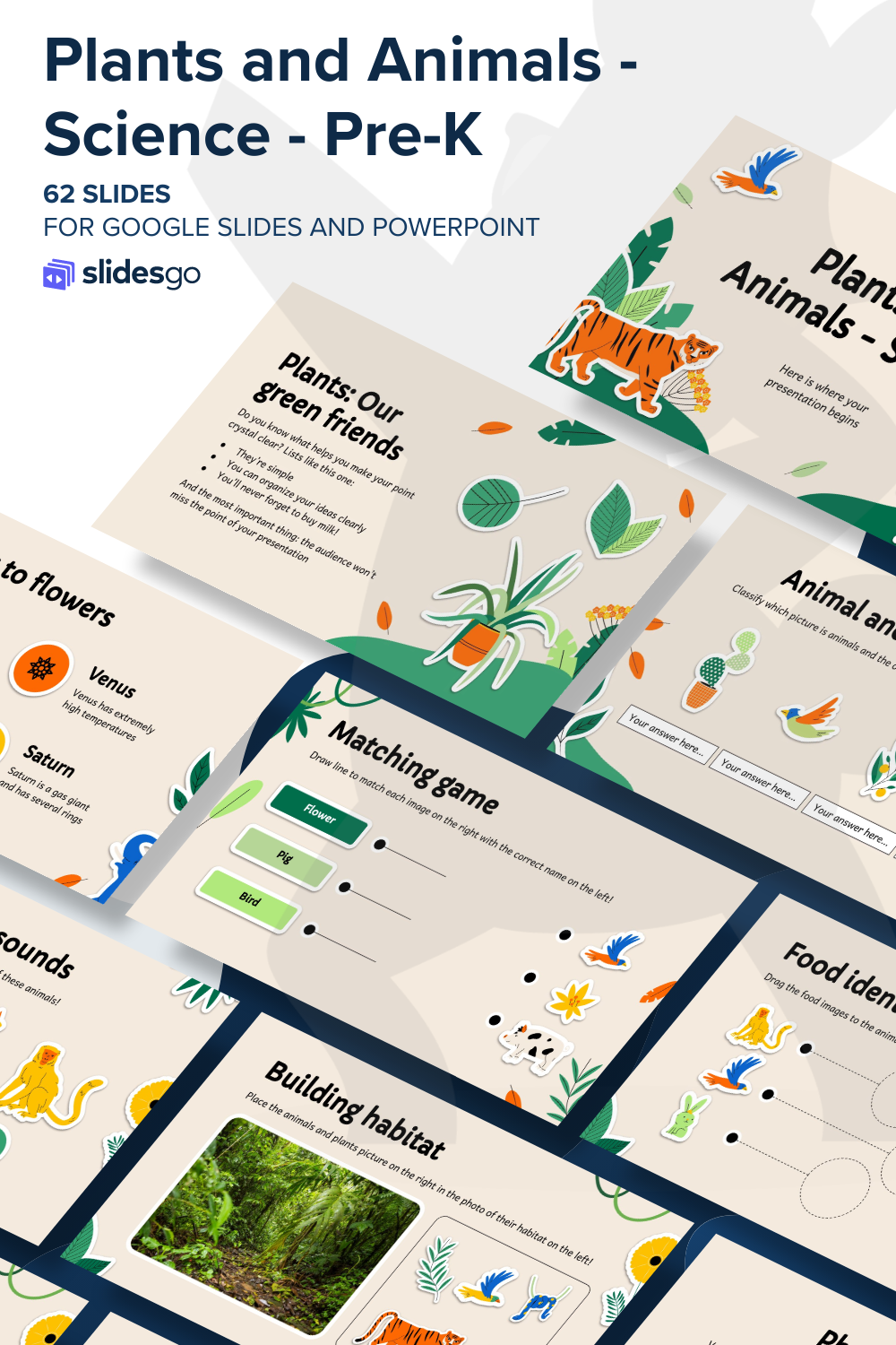 Plants and Animals - Science - Pre-K | Google Slides & PPT