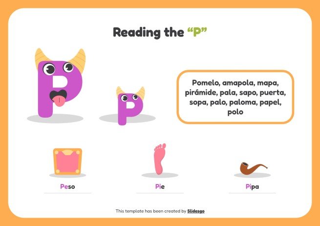 My First Letters - P, T - Spanish Class | Google Slides & PPT