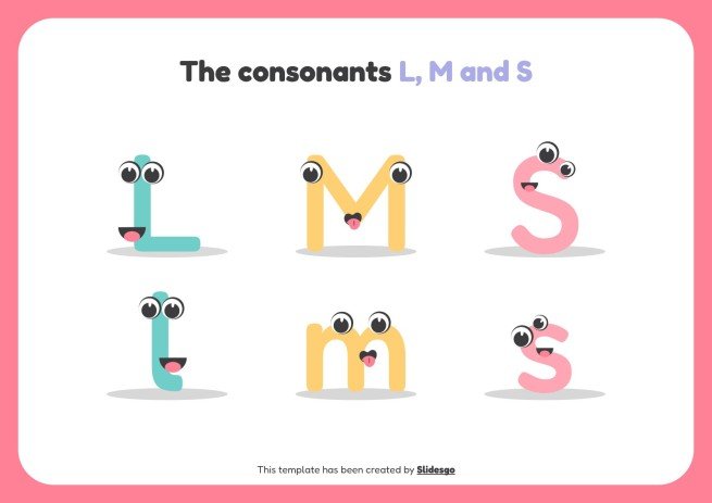 Mis primeras letras - L, M, S | Google Slides y PowerPoint