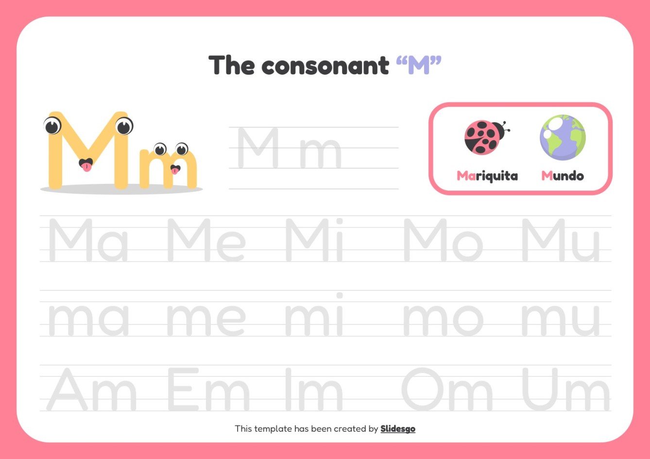 Mis primeras letras - L, M, S | Google Slides y PowerPoint