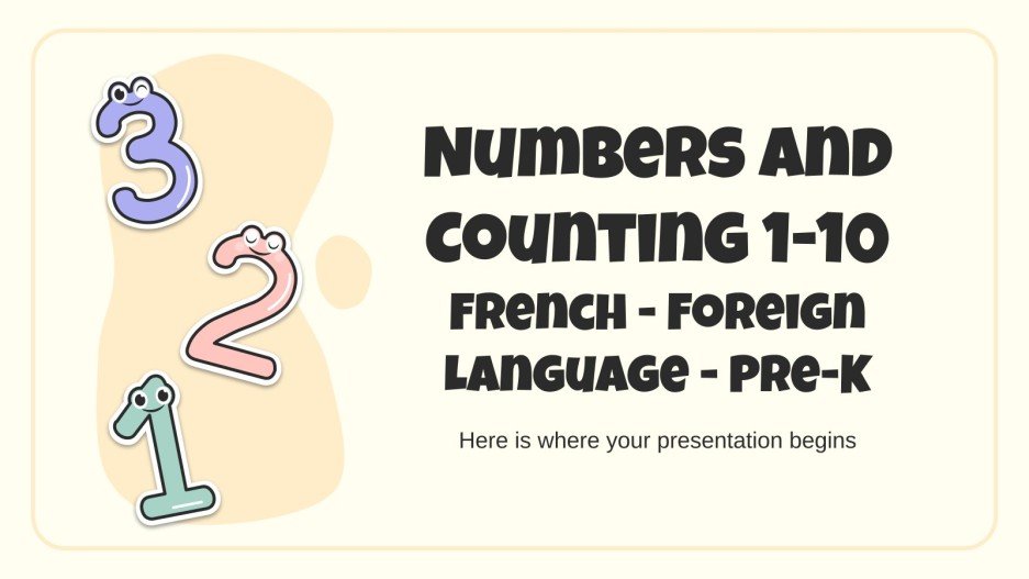 Numbers and Counting 1-10 - French - Pre-K