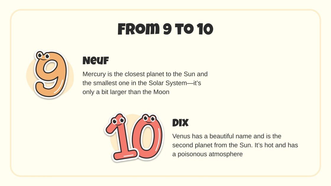 Numbers and Counting 1-10 - French - Pre-K