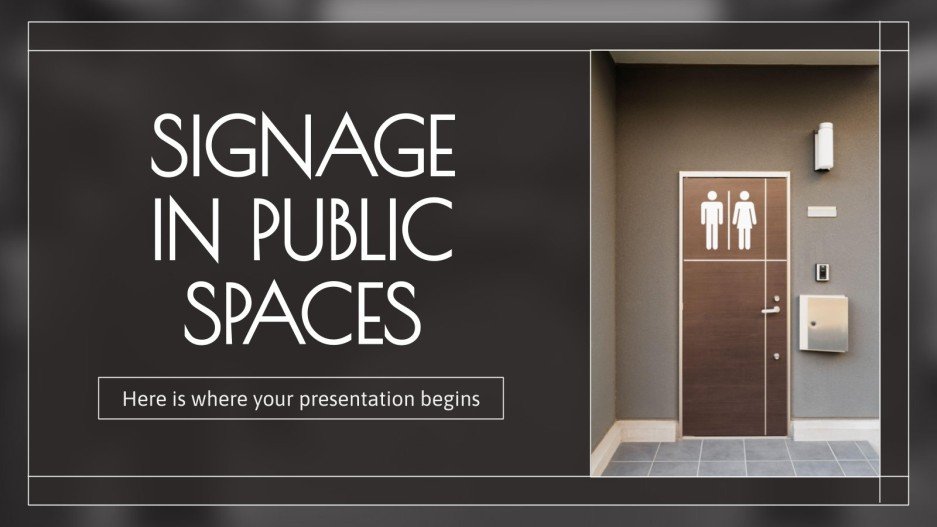 Signage in Public Spaces | Google Slides & PowerPoint