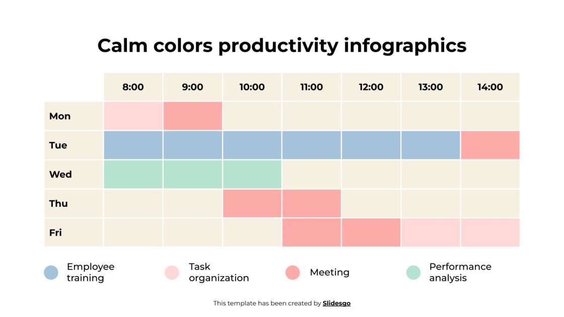 Calm Colors Productivity Infographics | Google Slides & PPT