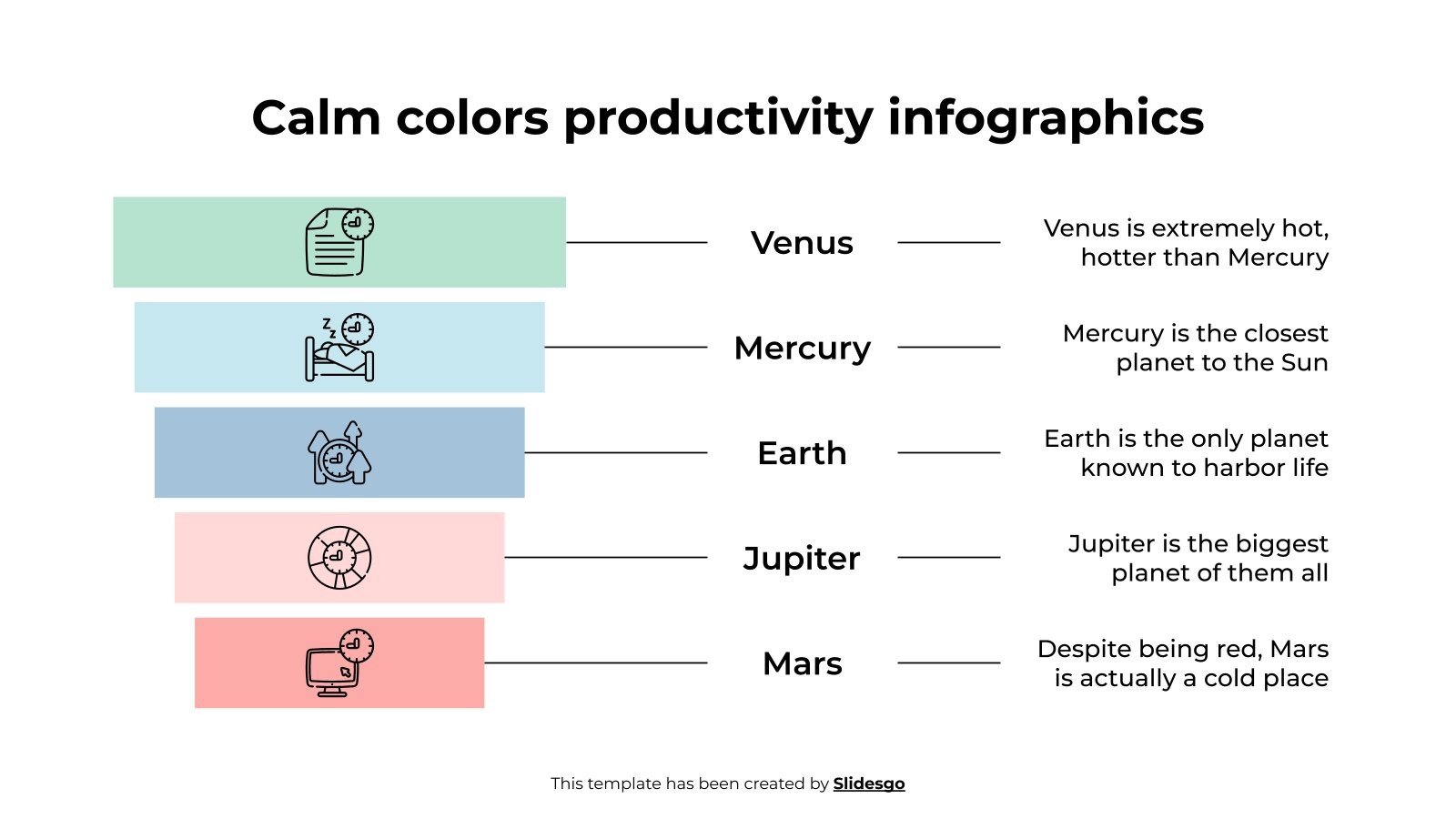 Calm Colors Productivity Infographics | Google Slides & PPT