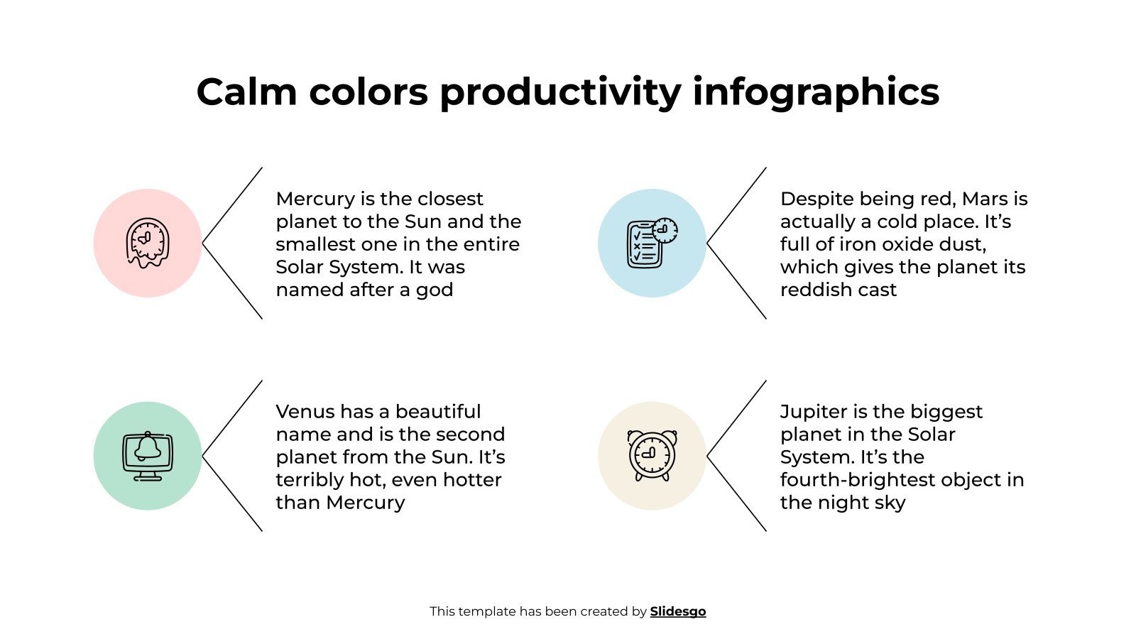 Calm Colors Productivity Infographics | Google Slides & PPT