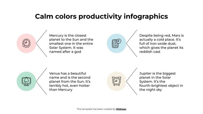Calm Colors Productivity Infographics | Google Slides & PPT