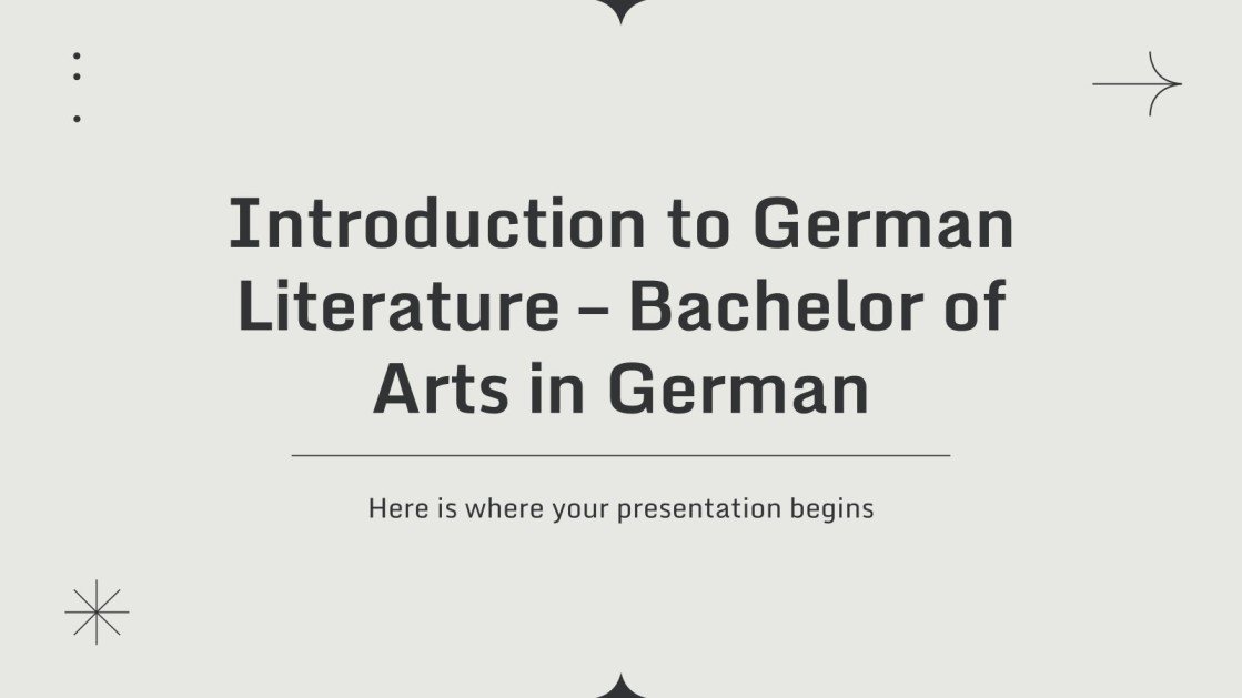 Introduction to German Literature - B.A. | Google Slides