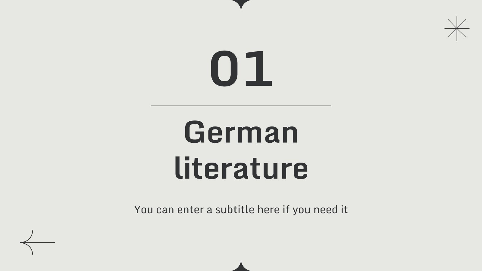 Introduction to German Literature - B.A. | Google Slides