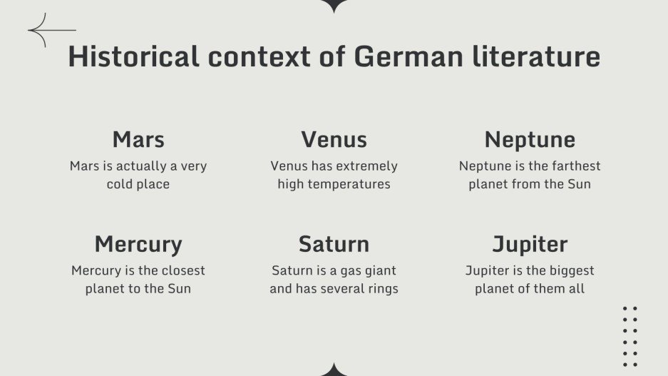 Introduction to German Literature - B.A. | Google Slides