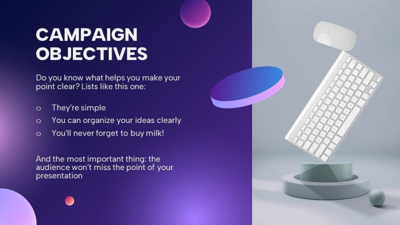 Kampagnenvorlage mit Morphen | Google Slides & PPT