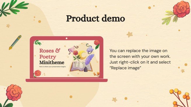 Roses and Poetry Minitheme | Google Slides & PowerPoint