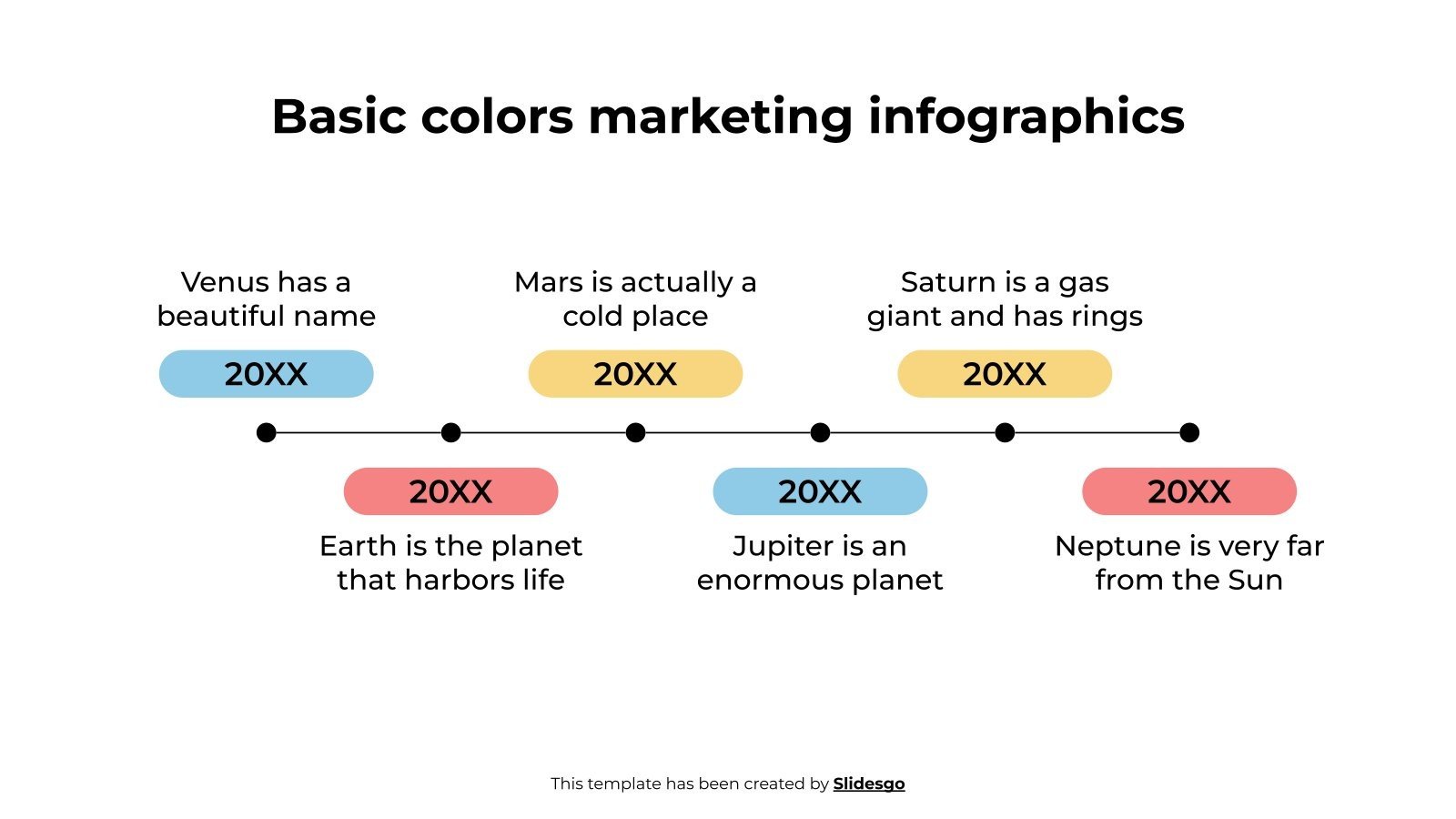 Basic Colors Marketing Infographics | Google Slides & PPT