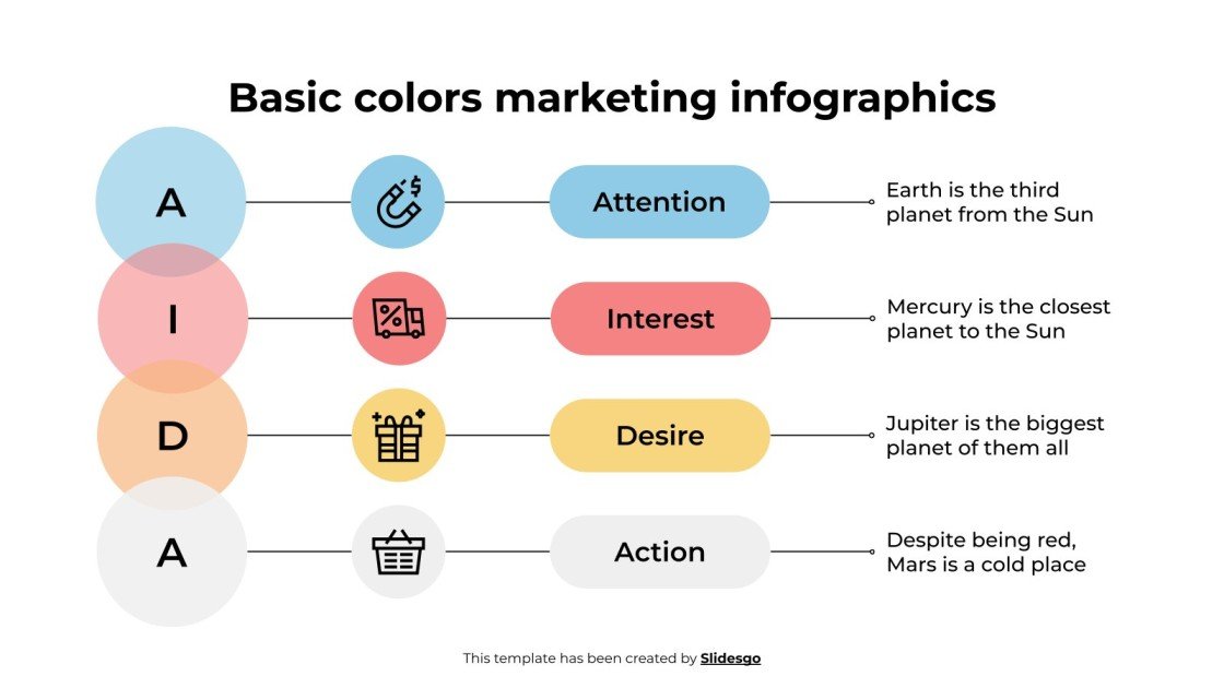 Basic Colors Marketing Infographics | Google Slides & PPT
