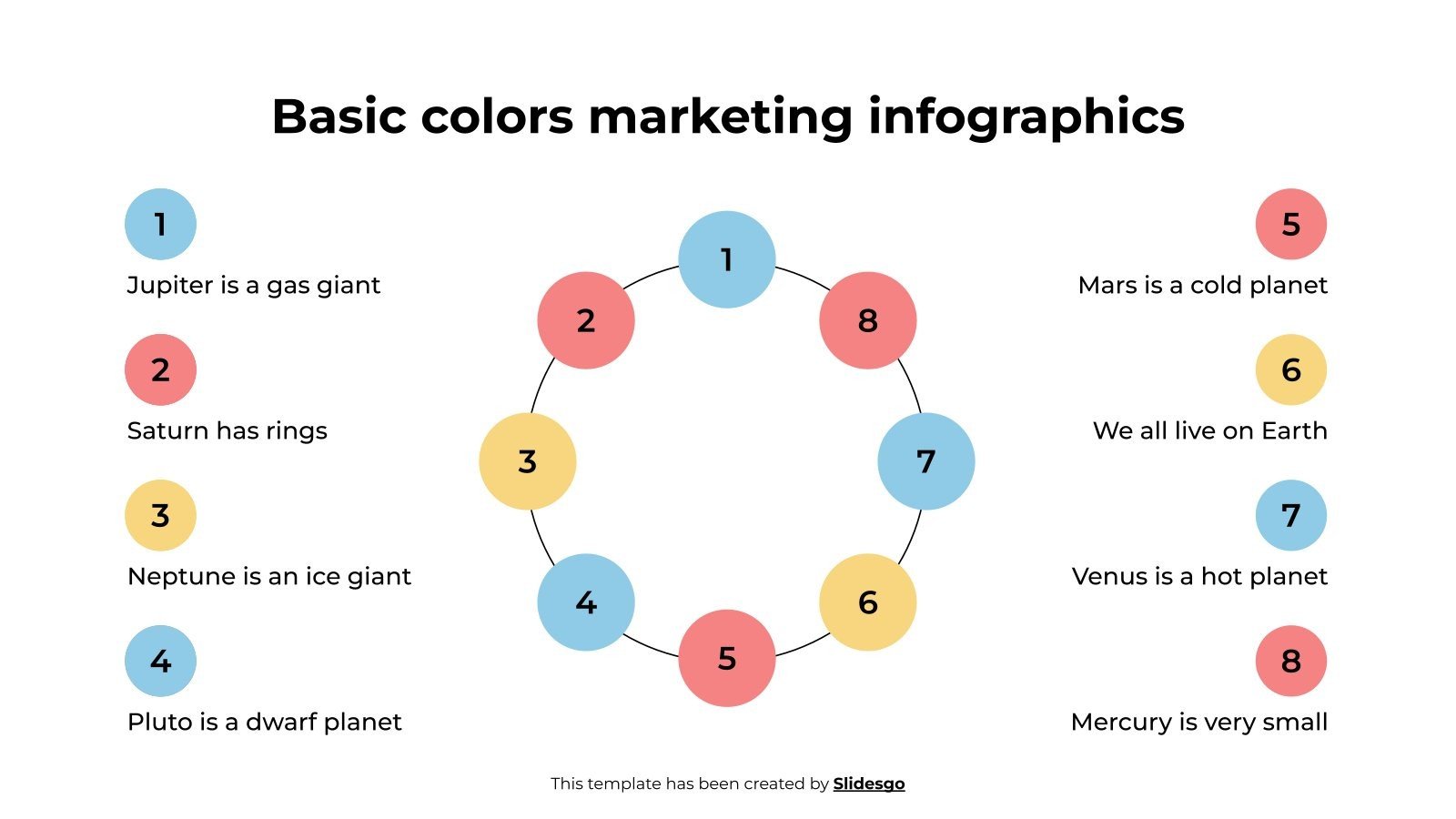 Basic Colors Marketing Infographics | Google Slides & PPT