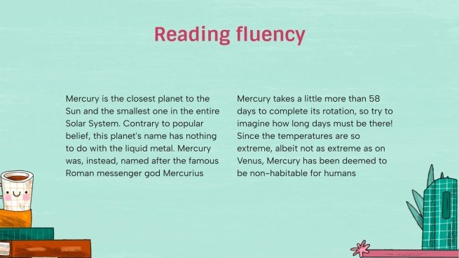 Reading Fluency and Comprehension Lesson - 7th Grade