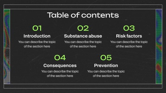 Substance Abuse: Prevention and Awareness | Google Slides