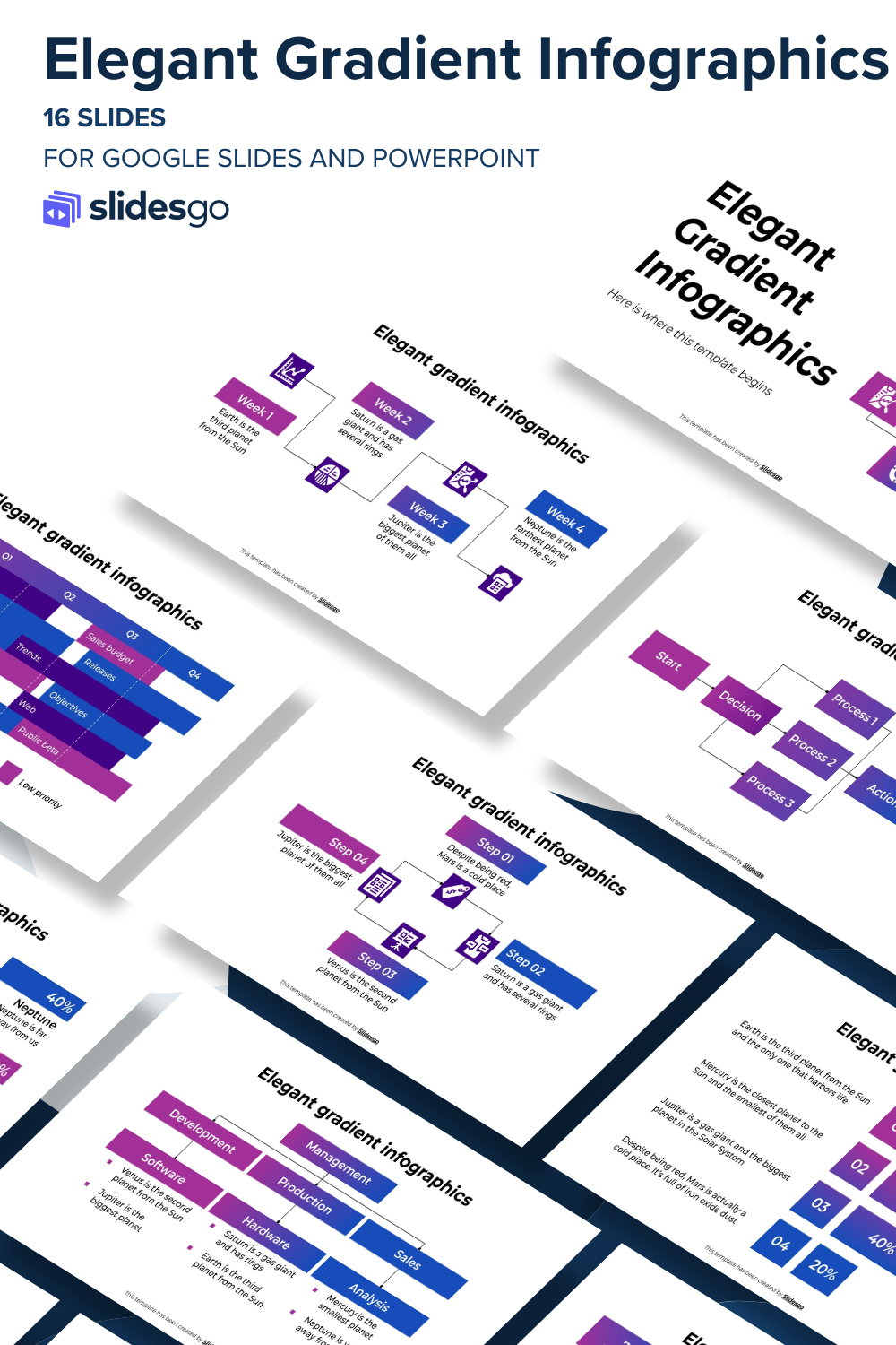 Elegant Gradient Infographics | Google Slides & PPT