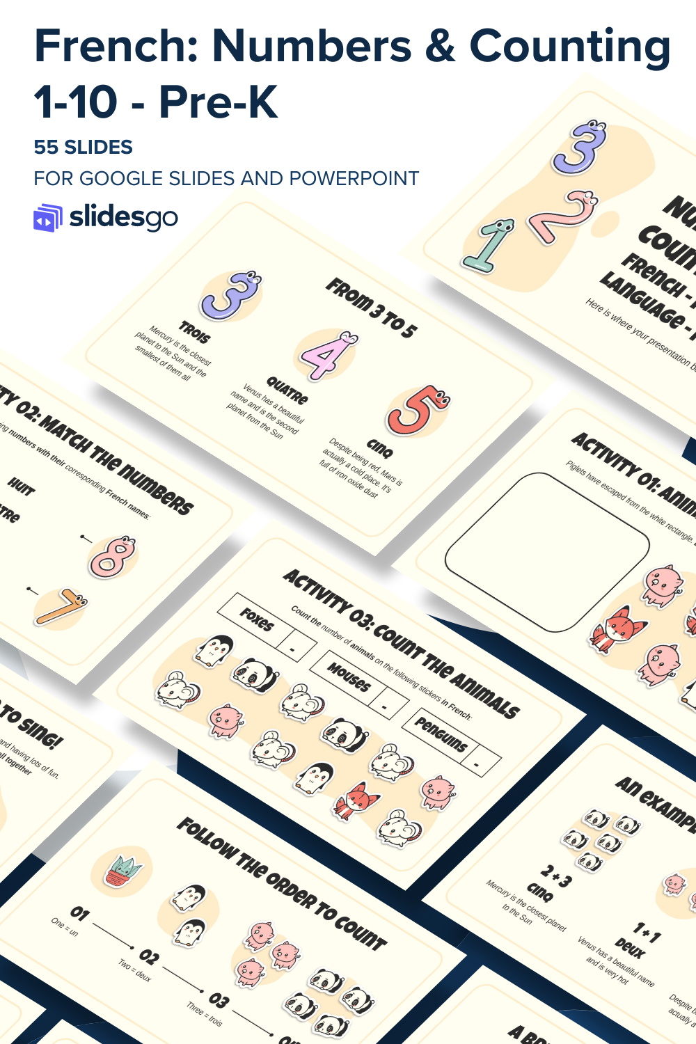 Numbers and Counting 1-10 - French - Pre-K