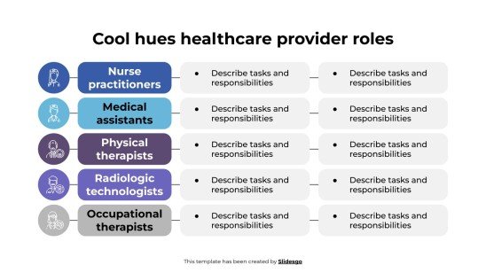 Cool Hues Healthcare Provider Roles Infographics