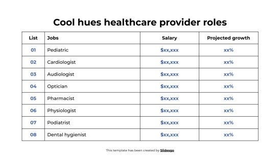 Cool Hues Healthcare Provider Roles Infographics