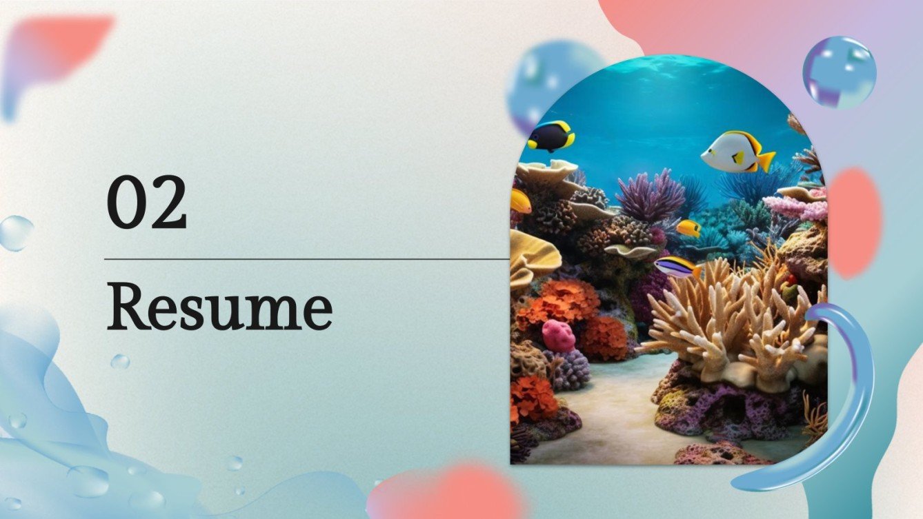 Submerged Sea Aesthetics Portfolio | Google Slides & PPT