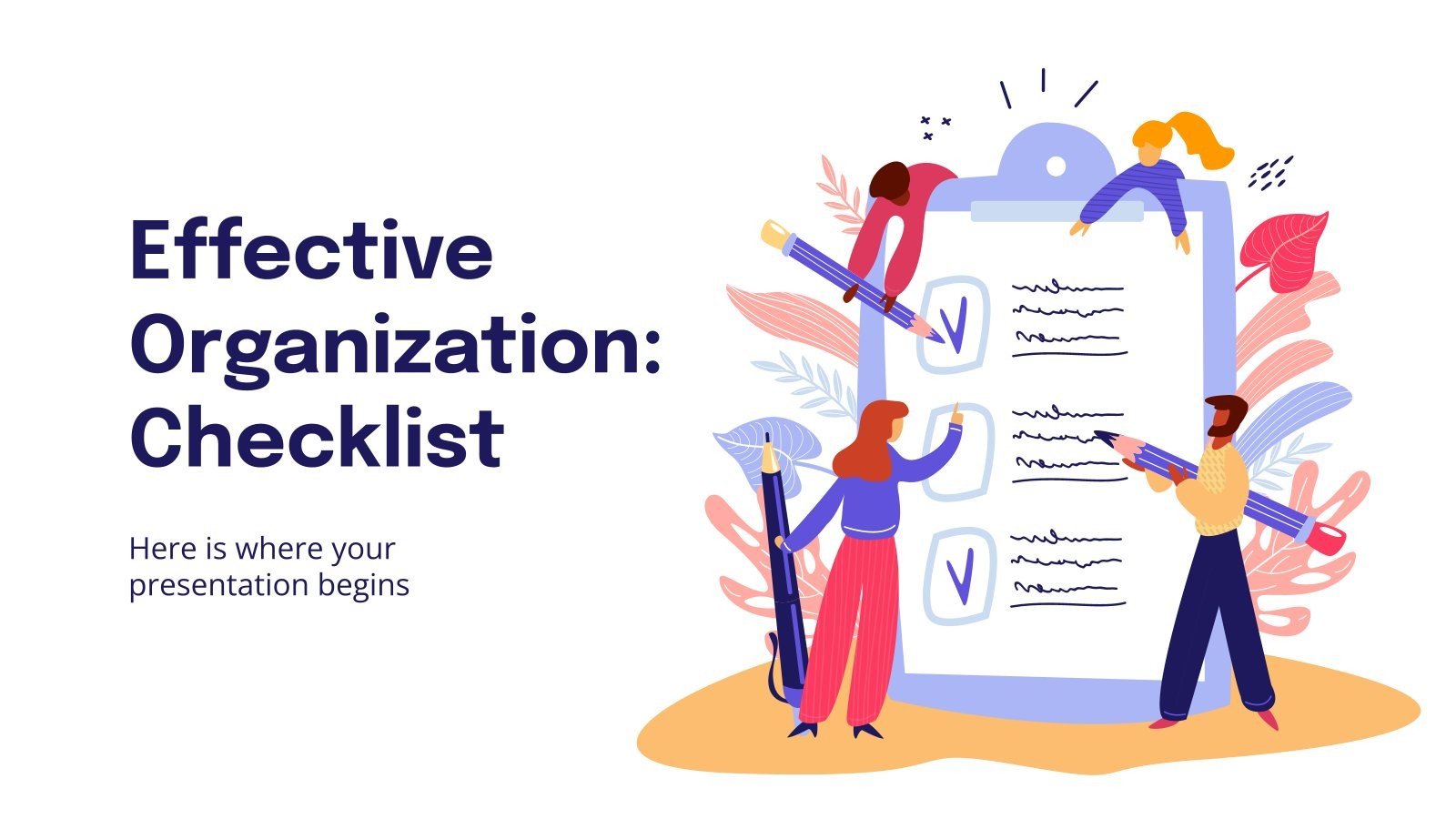 Effective Organization: Checklist | Google Slides & PPT