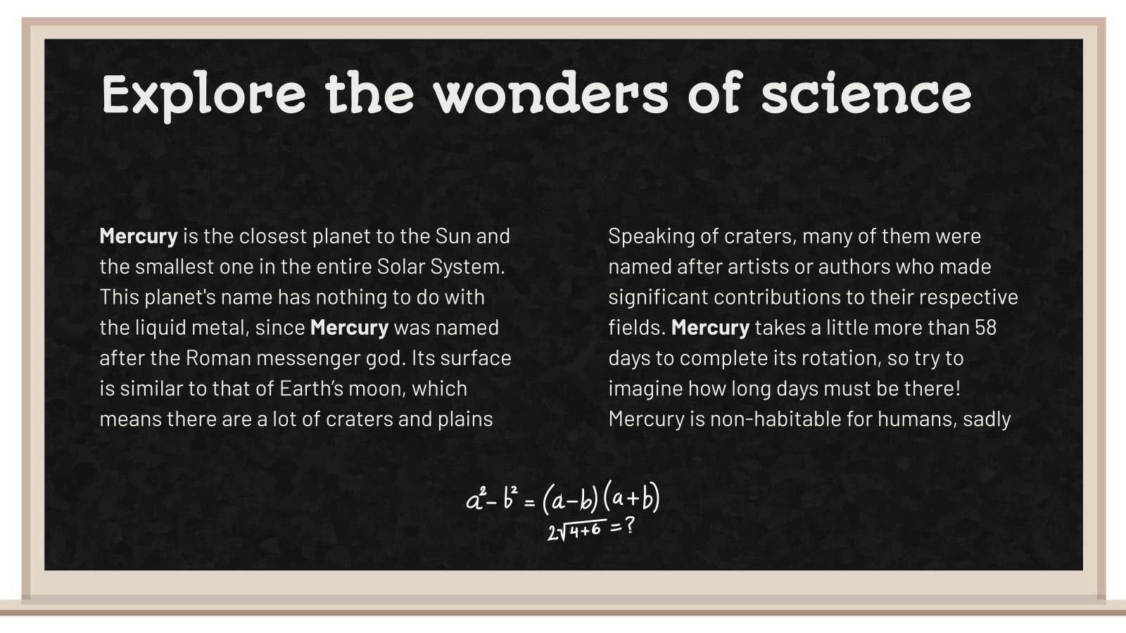 Science Blackboard Educational Theme | Google Slides