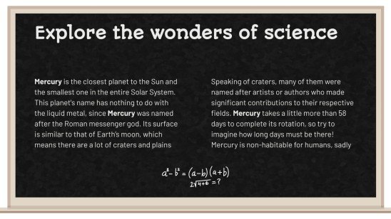 Science Blackboard Educational Theme | Google Slides