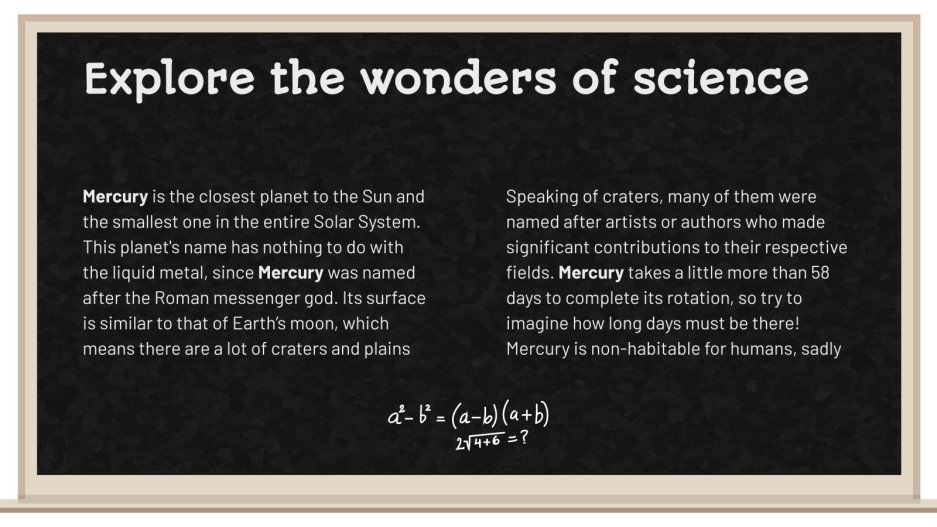 Science Blackboard Educational Theme | Google Slides