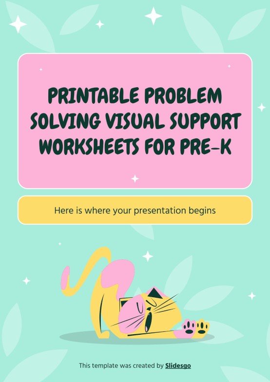 Printable Problem Solving Visual Support Worksheets for Pre-K