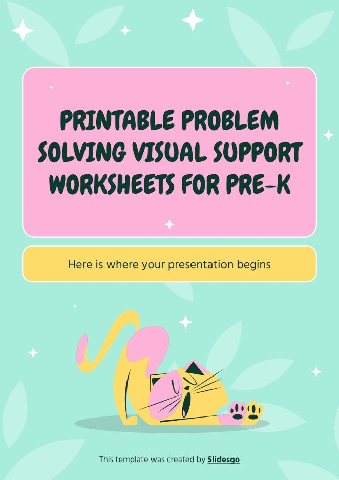 Printable Problem Solving Visual Support Worksheets for Pre-K
