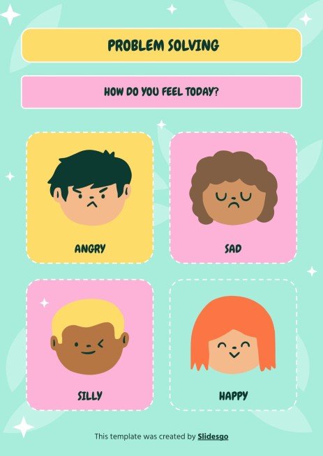 Printable Problem Solving Visual Support Worksheets for Pre-K