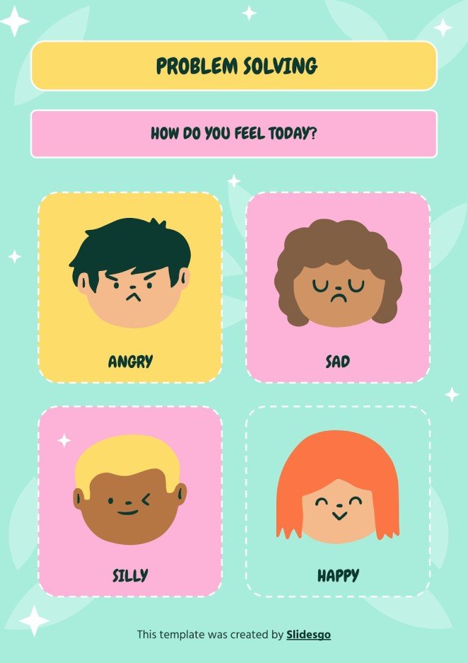 Printable Problem Solving Visual Support Worksheets for Pre-K